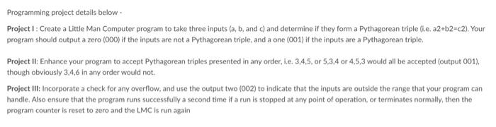 Solved Programming project details below - Project 1: Create | Chegg.com