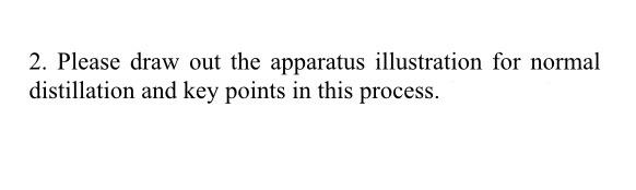 Solved 2. Please draw out the apparatus illustration for | Chegg.com
