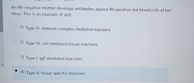 Solved An Rh-negative mother develops antibodies against | Chegg.com