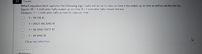 Solved 241 ﻿pointWhich equation best captures the following | Chegg.com