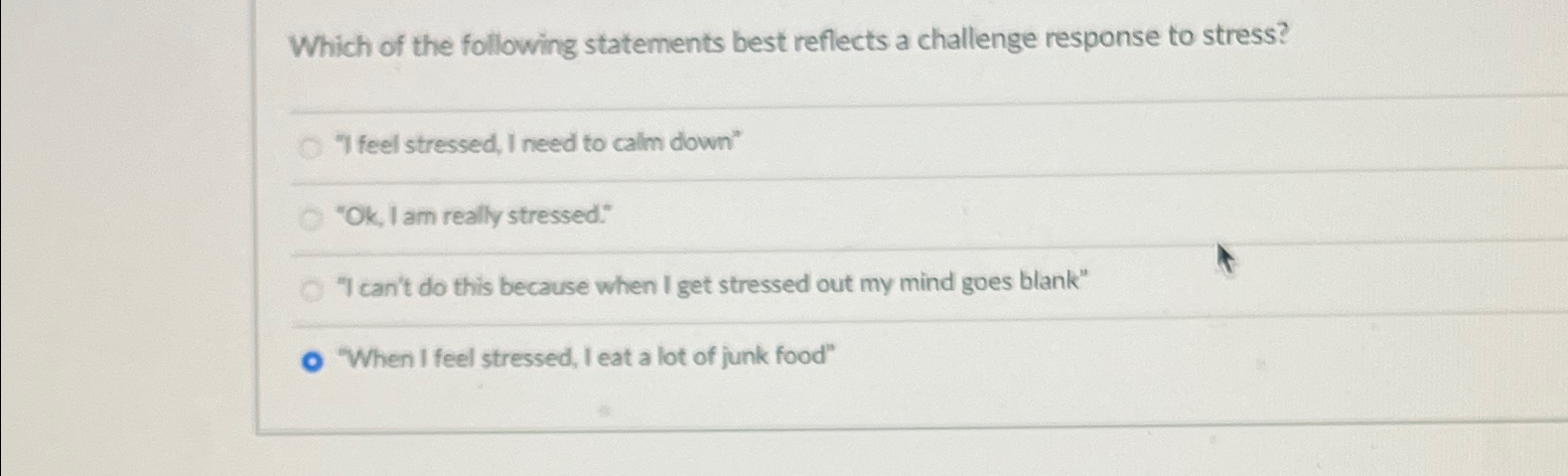 Solved Which of the following statements best reflects a | Chegg.com