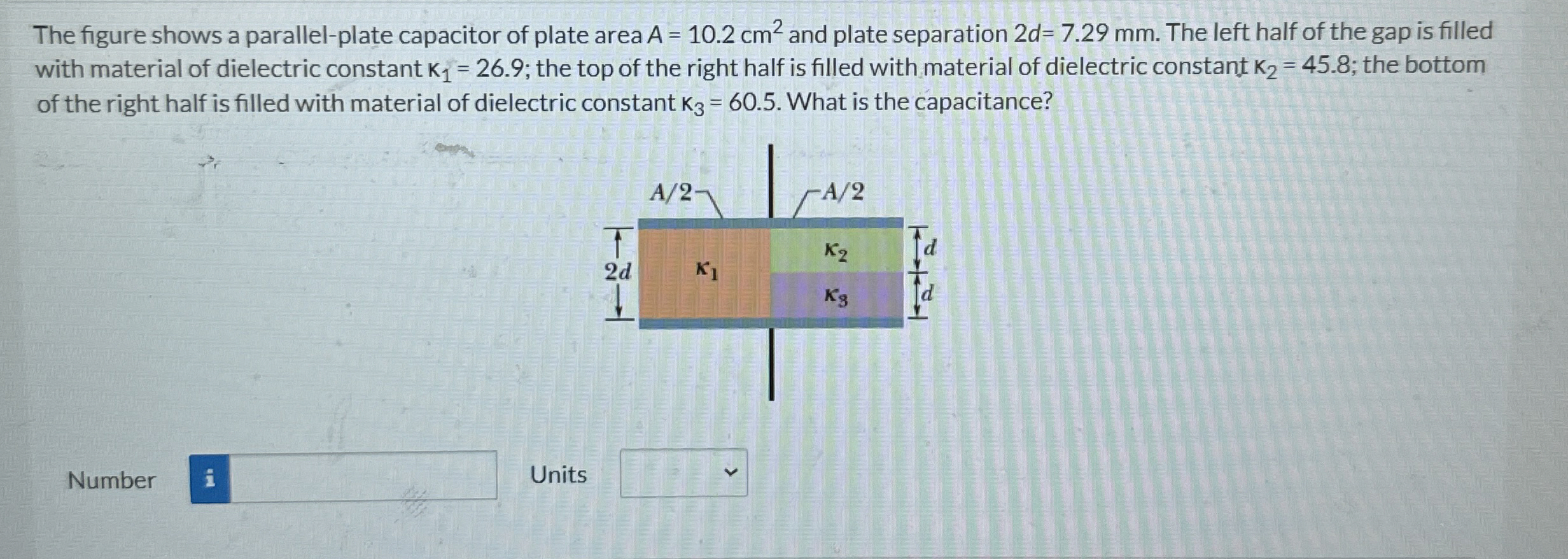 Solved The figure shows a parallel-plate capacitor of plate | Chegg.com