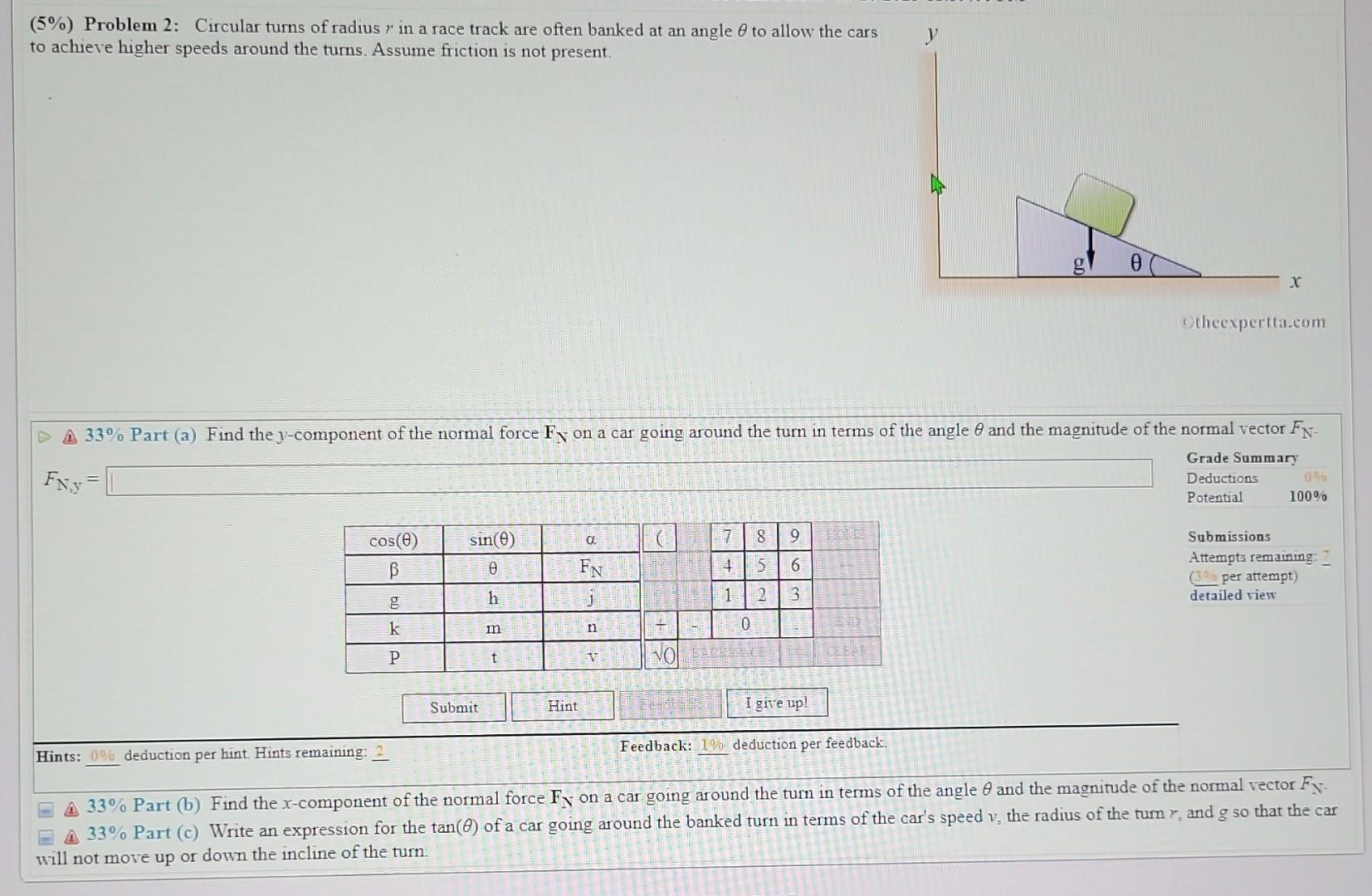Solved (5\%) Problem 2: Circular turns of radius r in a race | Chegg.com