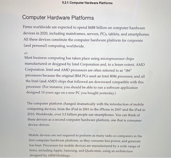 Solved 5.2: What are the components of IT infrastructure? | Chegg.com