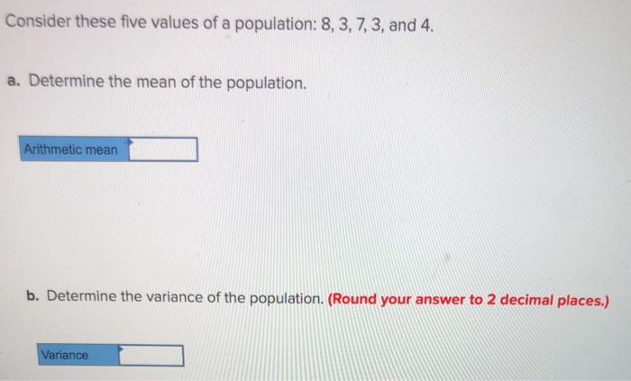 Solved Consider these five values of a population: 8, 3, 7, | Chegg.com