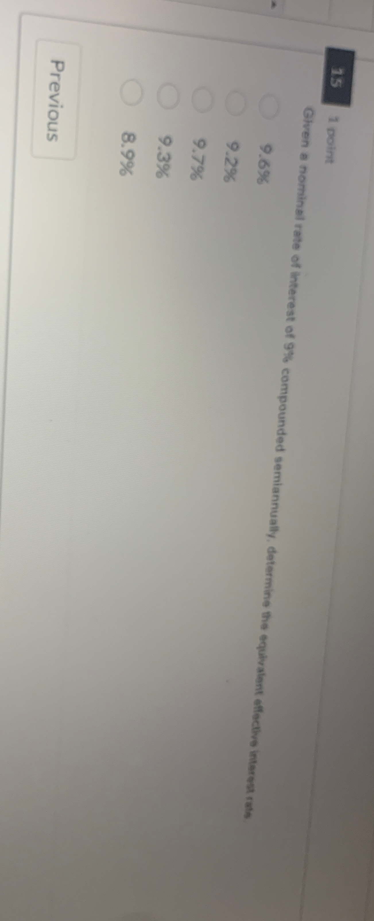 Solved 151 ﻿pointGiven a nominal rate of interest of 9% | Chegg.com