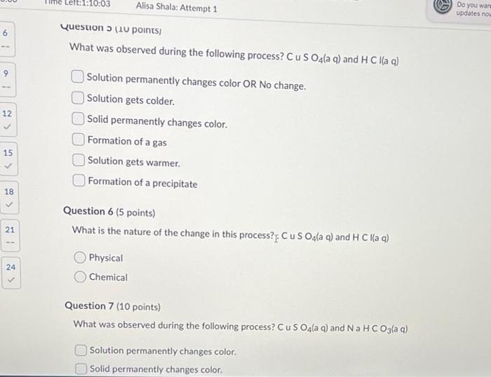Solved What was observed during the following process? | Chegg.com