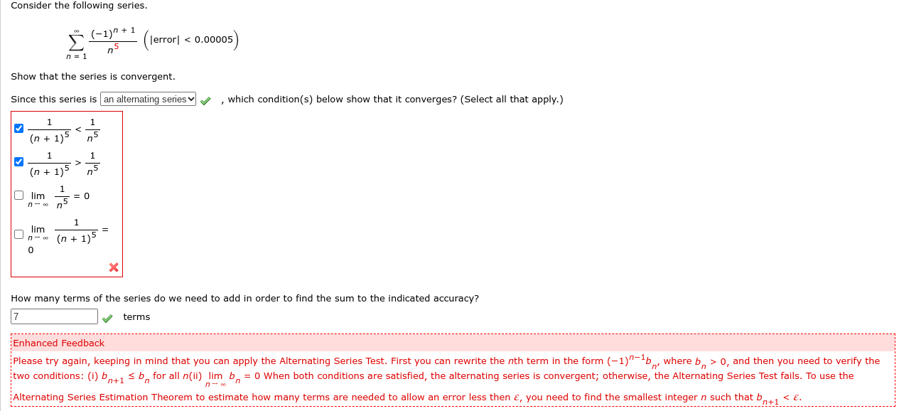 Solved Consider the following series. \sum_(n=1)^(\infty | Chegg.com