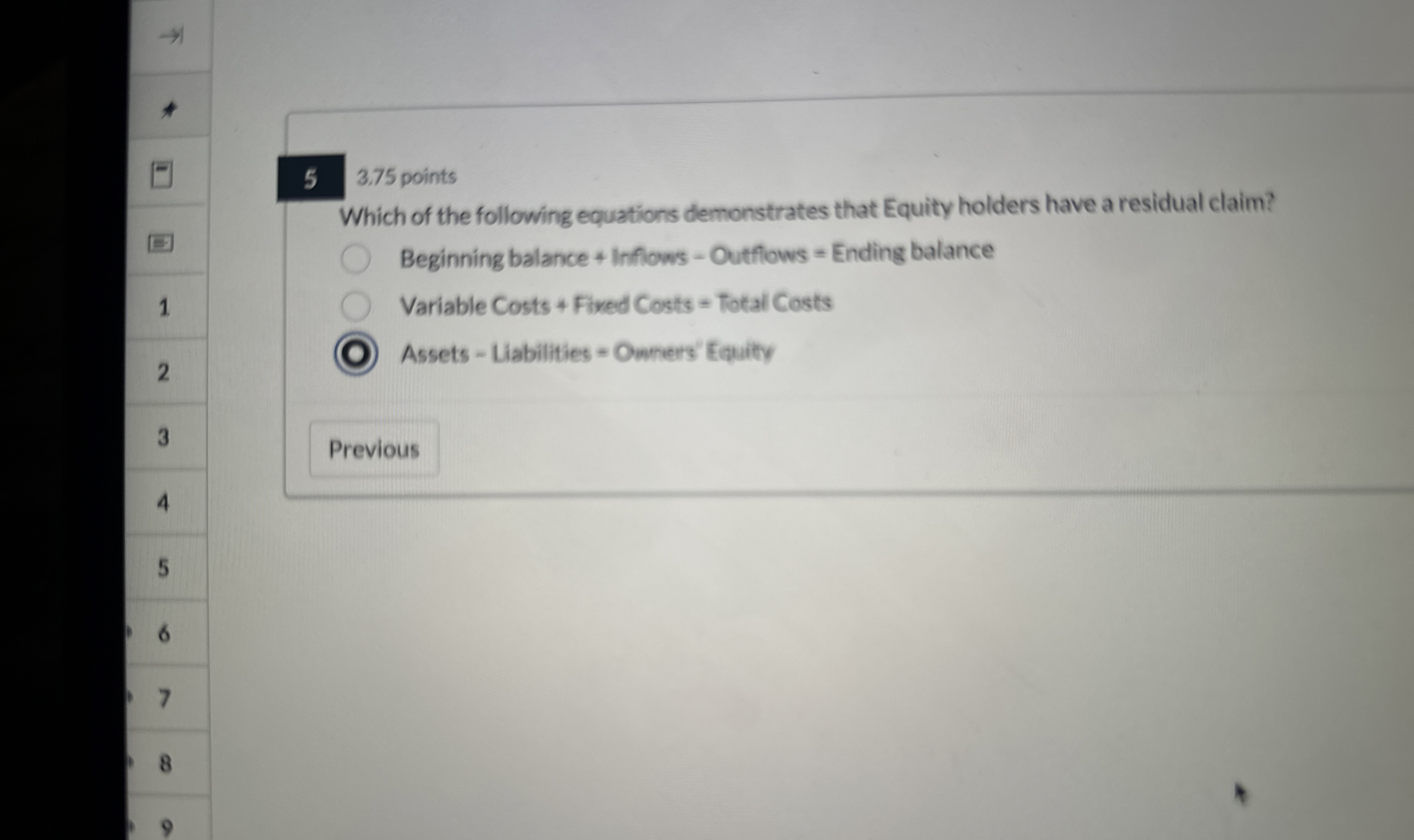 Solved 53.75 ﻿pointsWhich of the following equations | Chegg.com
