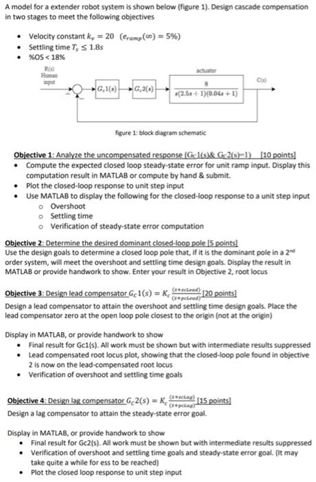 A model for a extender robot system is shown below | Chegg.com