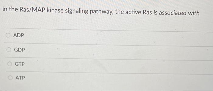 Solved In The Rasmap Kinase Signaling Pathway The Active 4478