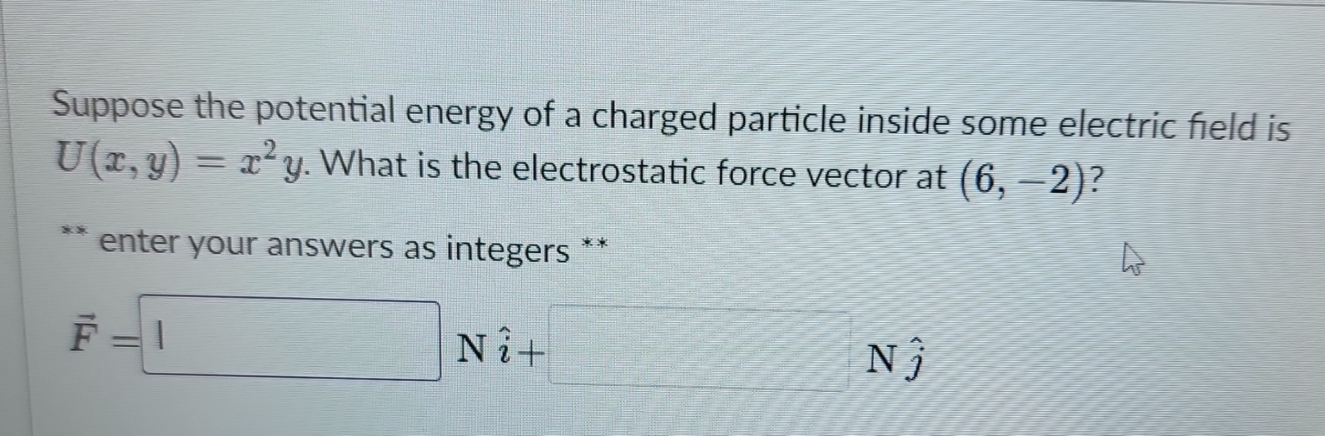 Solved Suppose the potential energy of a charged particle | Chegg.com