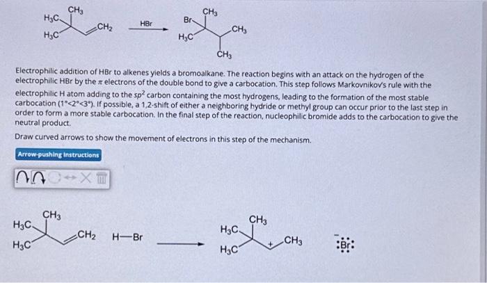 Solved HBr Electrophilic addition of HBr to alkenes yields | Chegg.com