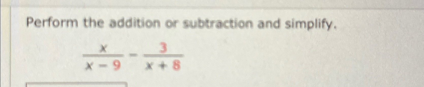 Solved Perform the addition or subtraction and | Chegg.com