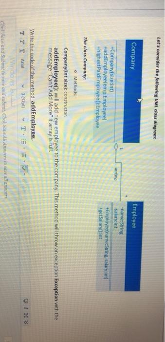 Solved Let's consider the following UML class diagram: am | Chegg.com