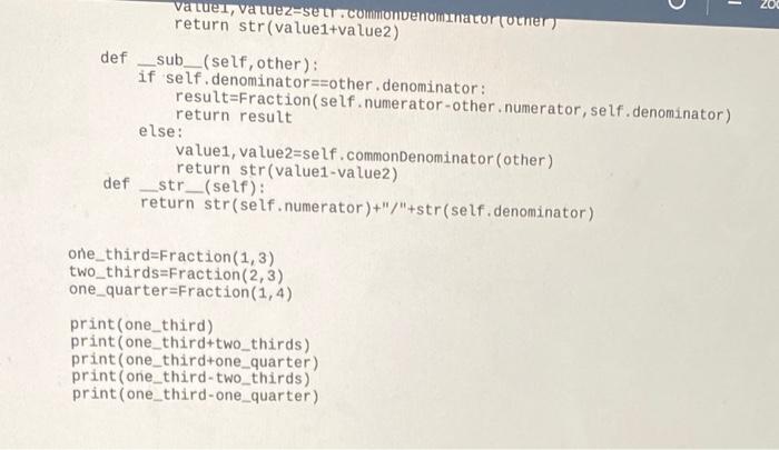 Solved Fraction example. Using the code for the fraction | Chegg.com