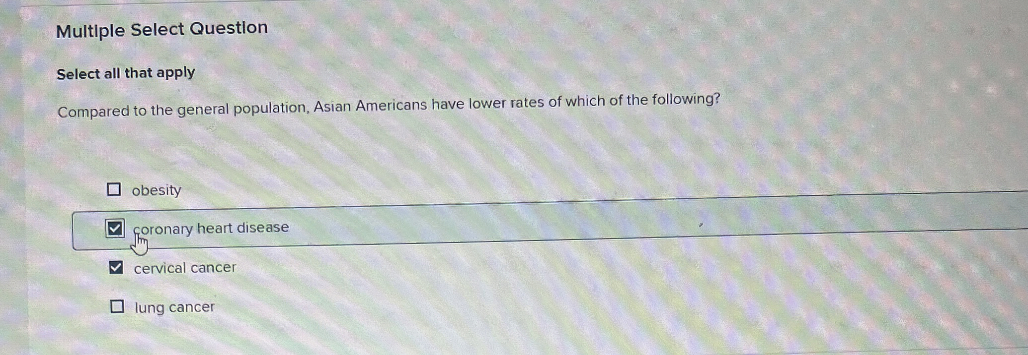 Solved Multiple Select QuestlonSelect all that applyCompared | Chegg.com