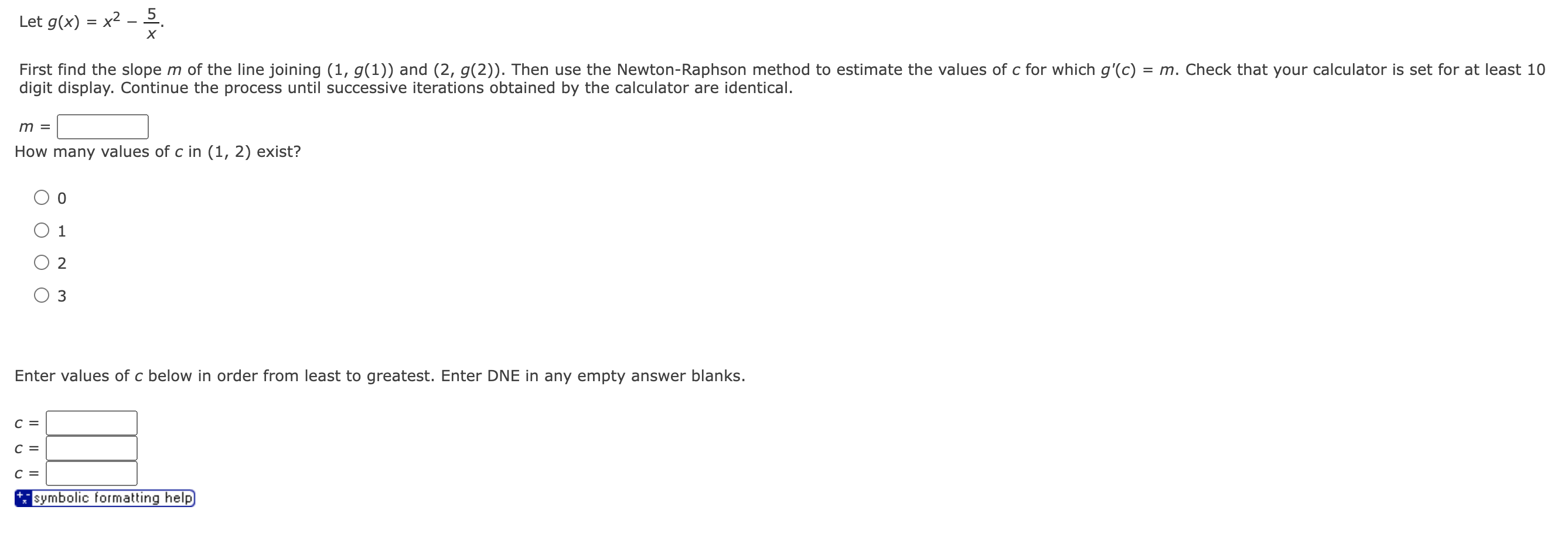 Solved Let g(x)=x2-5x.digit display. Continue the process | Chegg.com