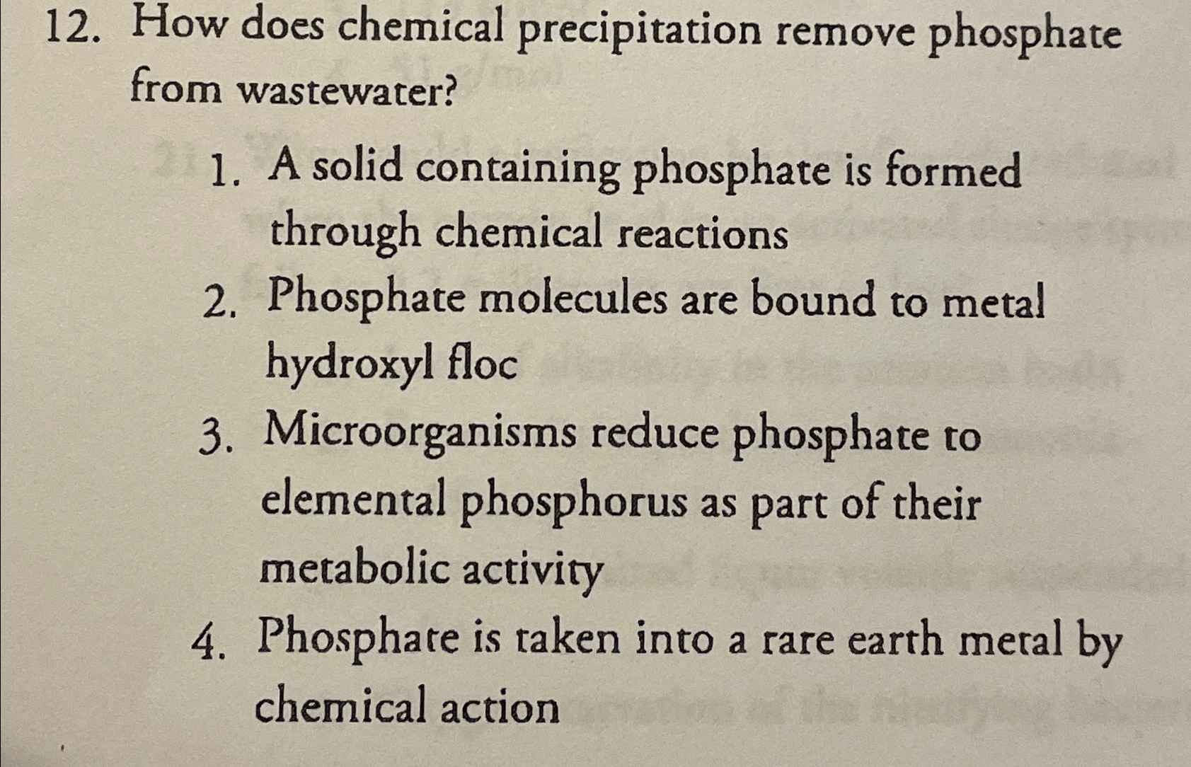 Solved How does chemical precipitation remove phosphate from | Chegg.com
