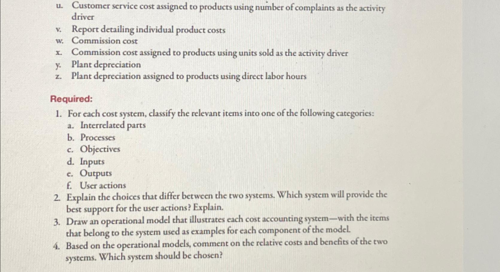 Solved The following items are associated with a traditional | Chegg.com
