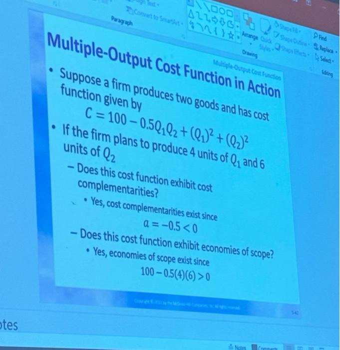 Solved Multiple-Output Cost Function in Action - Suppose a | Chegg.com