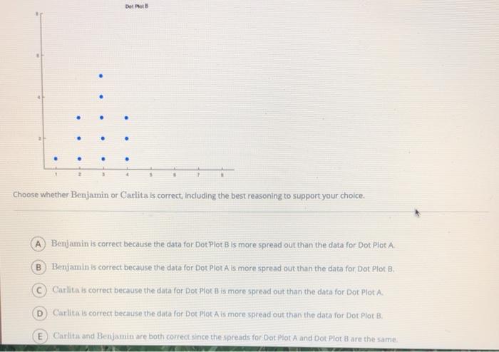 Solved Benjamin and Carlita are studying measures of spread. | Chegg.com
