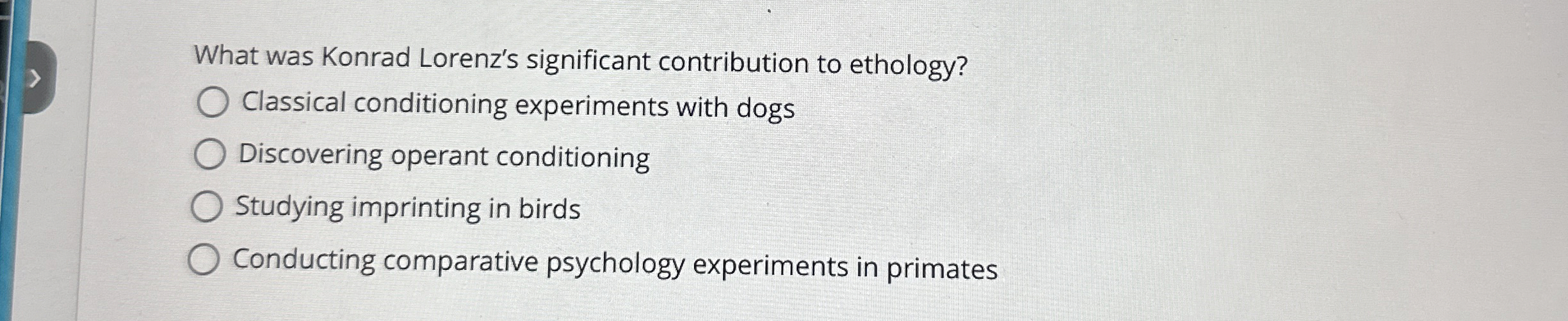 Solved What was Konrad Lorenz's significant contribution to | Chegg.com