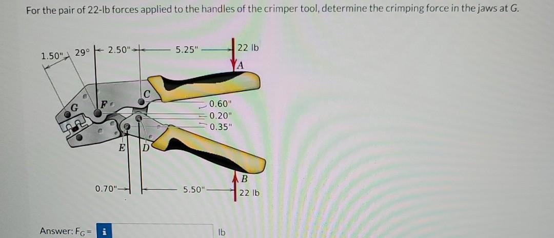 Solved For the pair of 22-lb forces applied to the handles | Chegg.com