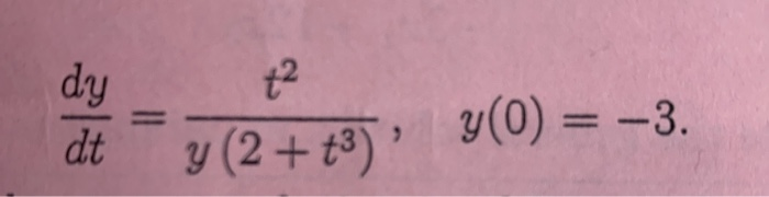 Solved Consider The Ivp And Use Seperable Equations And