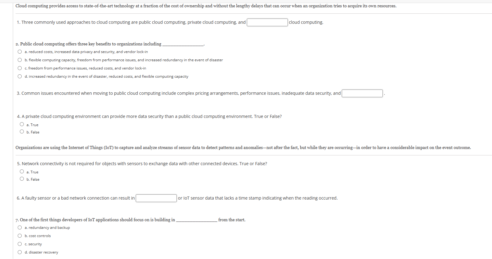 Solved Cloud computing provides access to state-of-the-art | Chegg.com