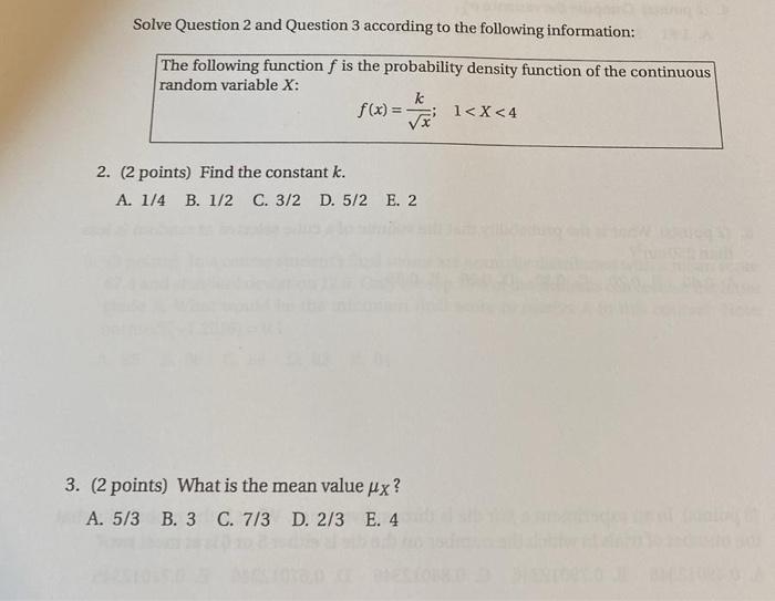 Solved Solve Question 2 and Question 3 according to the | Chegg.com