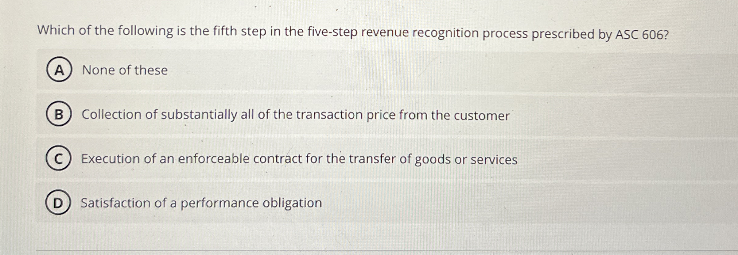 Which of the following is the fifth step in the | Chegg.com