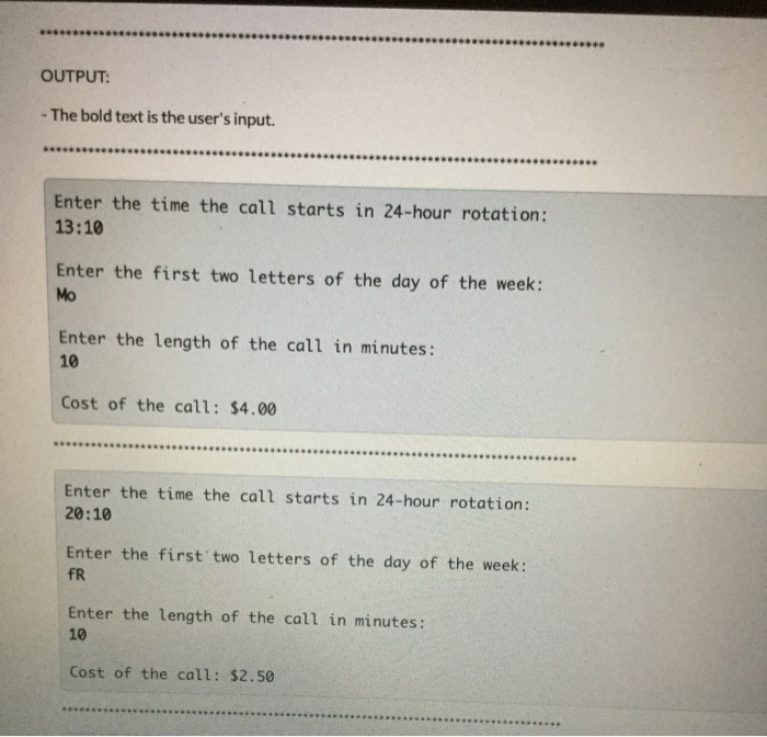 Solved 2 Write A Python Program That Computes The Cost Of A 7517