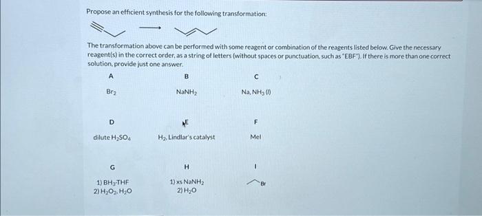Solved Propose an efficient synthesis for the following | Chegg.com