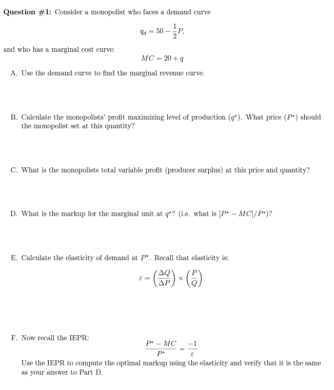 Solved Question #1: Consider a monopolist who faces a demand | Chegg.com