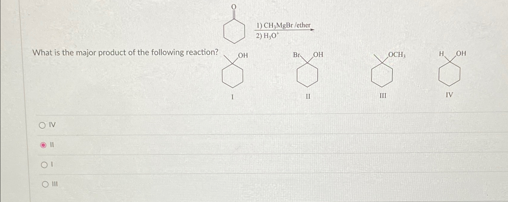 Solved What is the major product of the following | Chegg.com