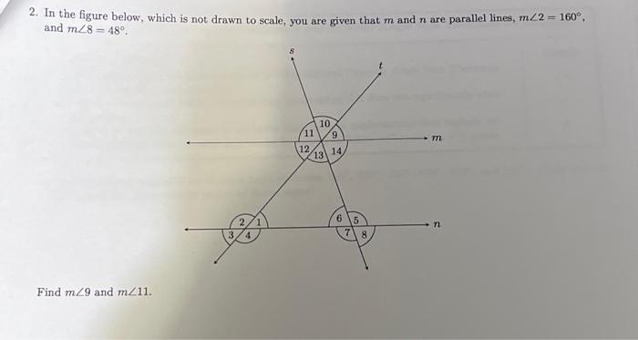 Solved 2. In the figure below, which is not drawn to scale, | Chegg.com