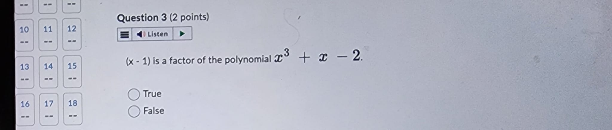 Solved 13,14,(x-1) ﻿is a factor of the polynomial x3+x-2. | Chegg.com