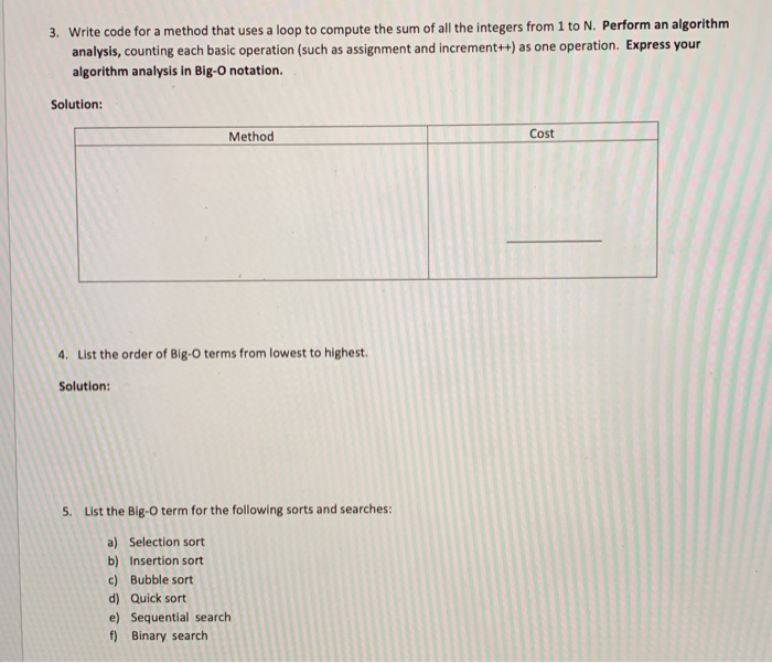 Solved Cost 1 A Simple Linear Search Algorithm On An