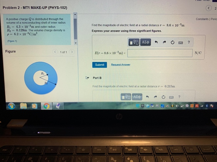 Solved Problem 2 - MT1 MAKE-UP (PHYS-102) 2 Constants Peric | Chegg.com