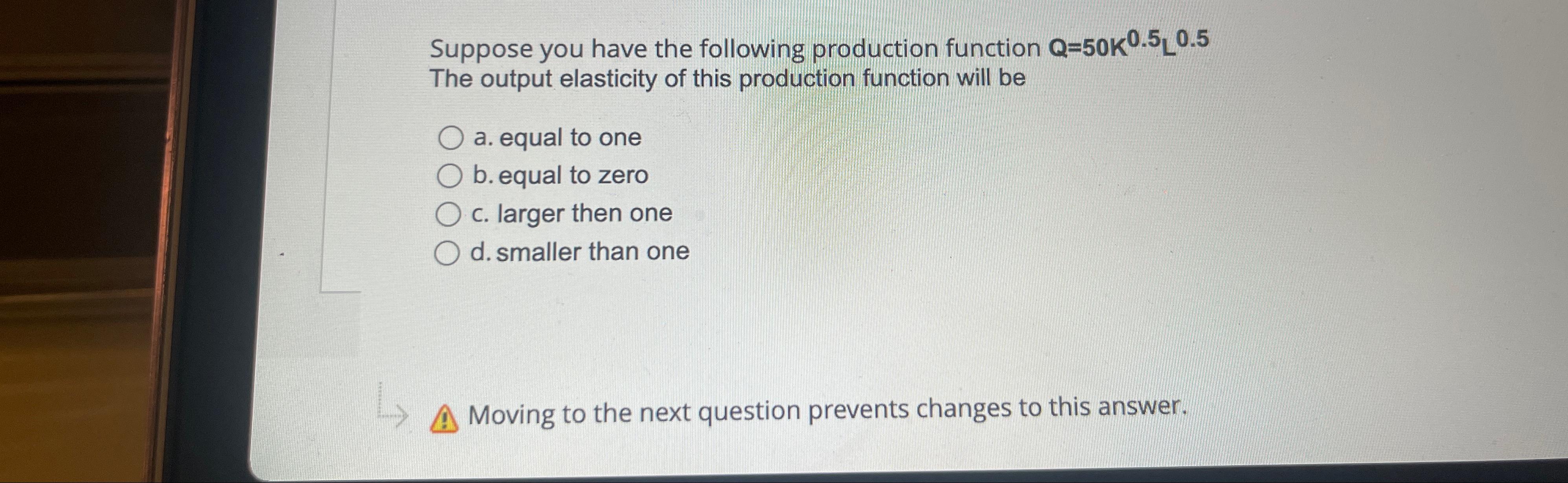 Solved Suppose You Have The Following Production Function