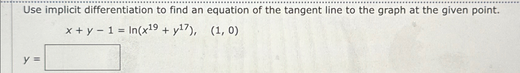 Solved Use implicit differentiation to find an equation of | Chegg.com