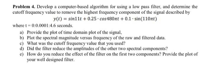 Solved Problem 4. Develop a computer-based algorithm for | Chegg.com