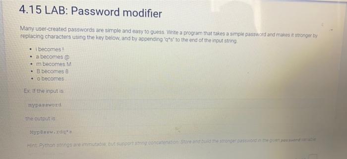 Solved 4 15 Lab Password Modifier Many User Created