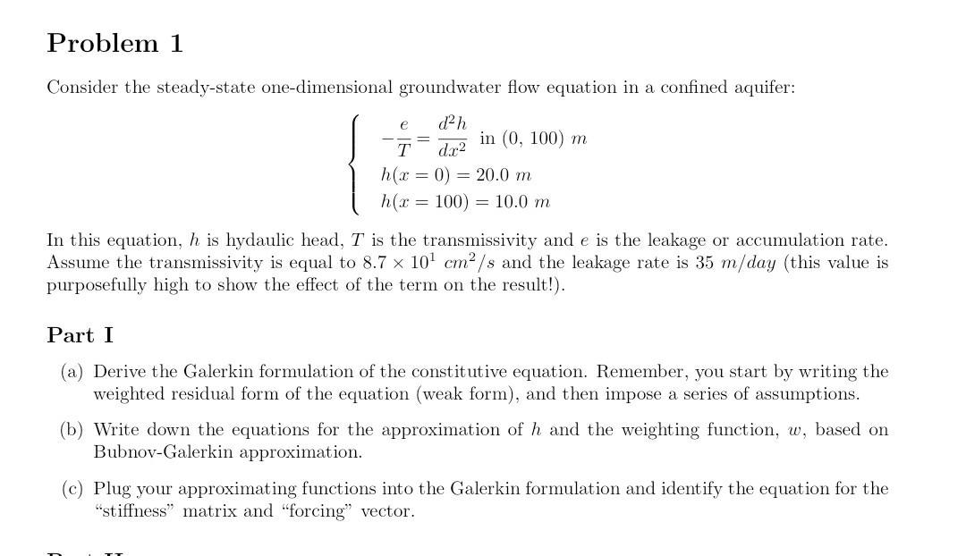 Solved Problem 1 e Consider the steady-state one-dimensional | Chegg.com
