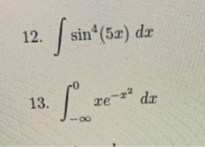 Solved 12. / sin (52) de | Chegg.com