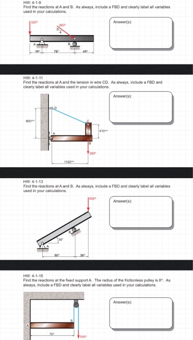 Solved statics class. simple 4 questions. I attached the | Chegg.com