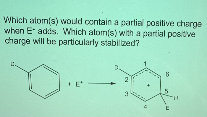 Solved Which atom(s) would contain a partial positive charge | Chegg.com