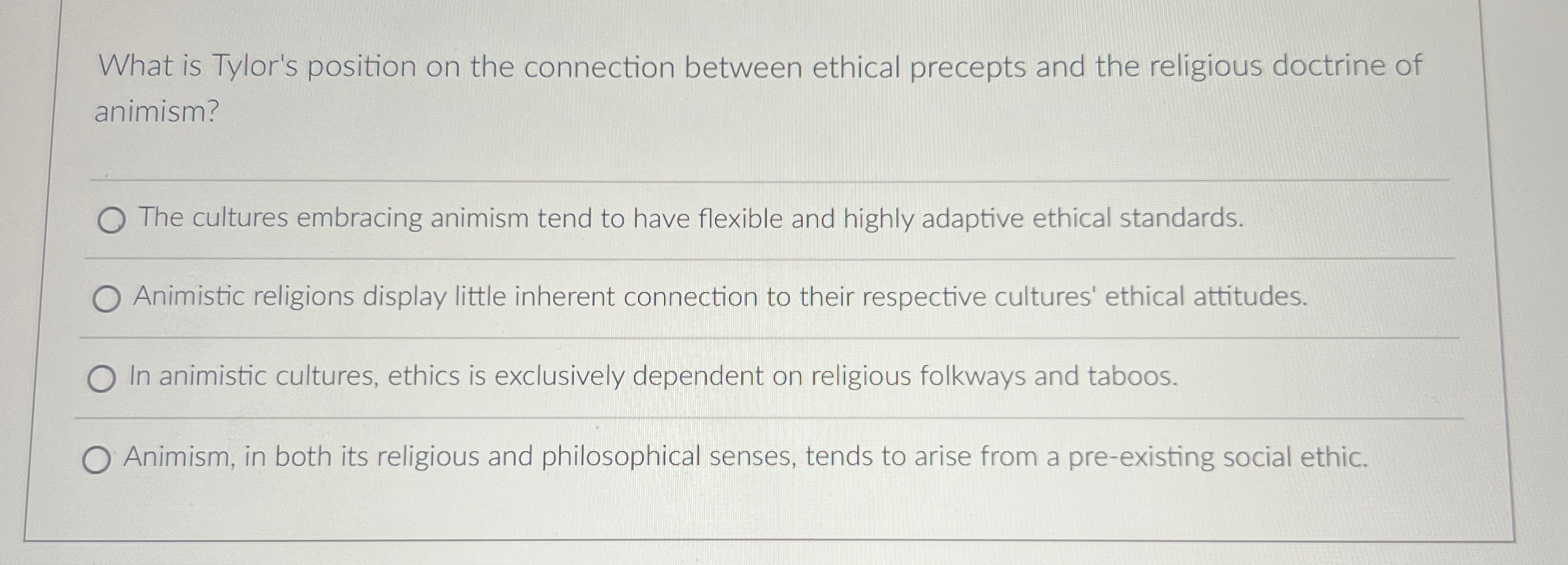 Solved What is Tylor's position on the connection between | Chegg.com