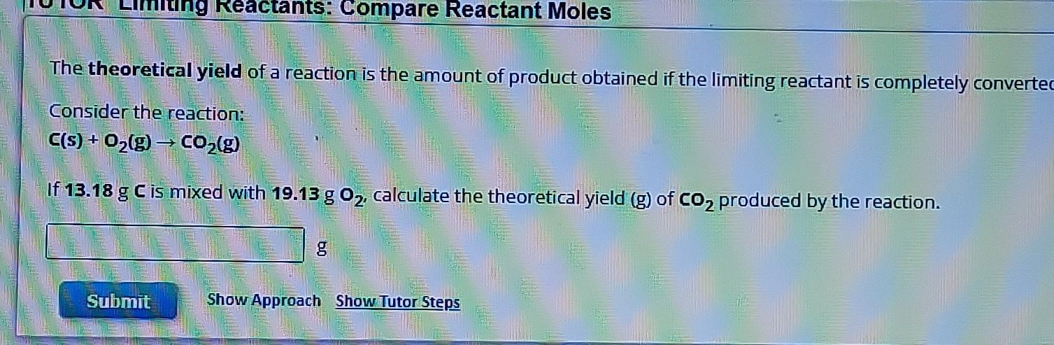 Solved The theoretical yield of a reaction is the amount of | Chegg.com